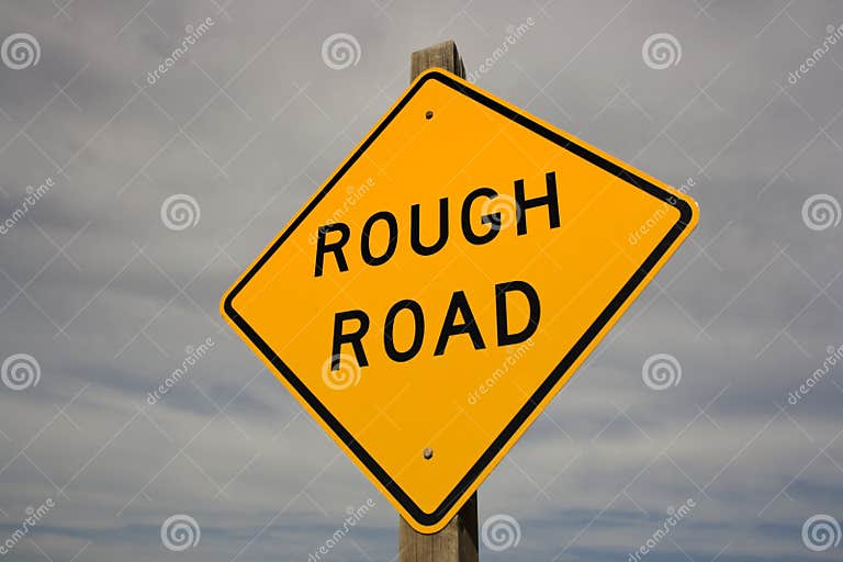 Rough Road sign stock image. Image of sign, road, yellow - 11382415