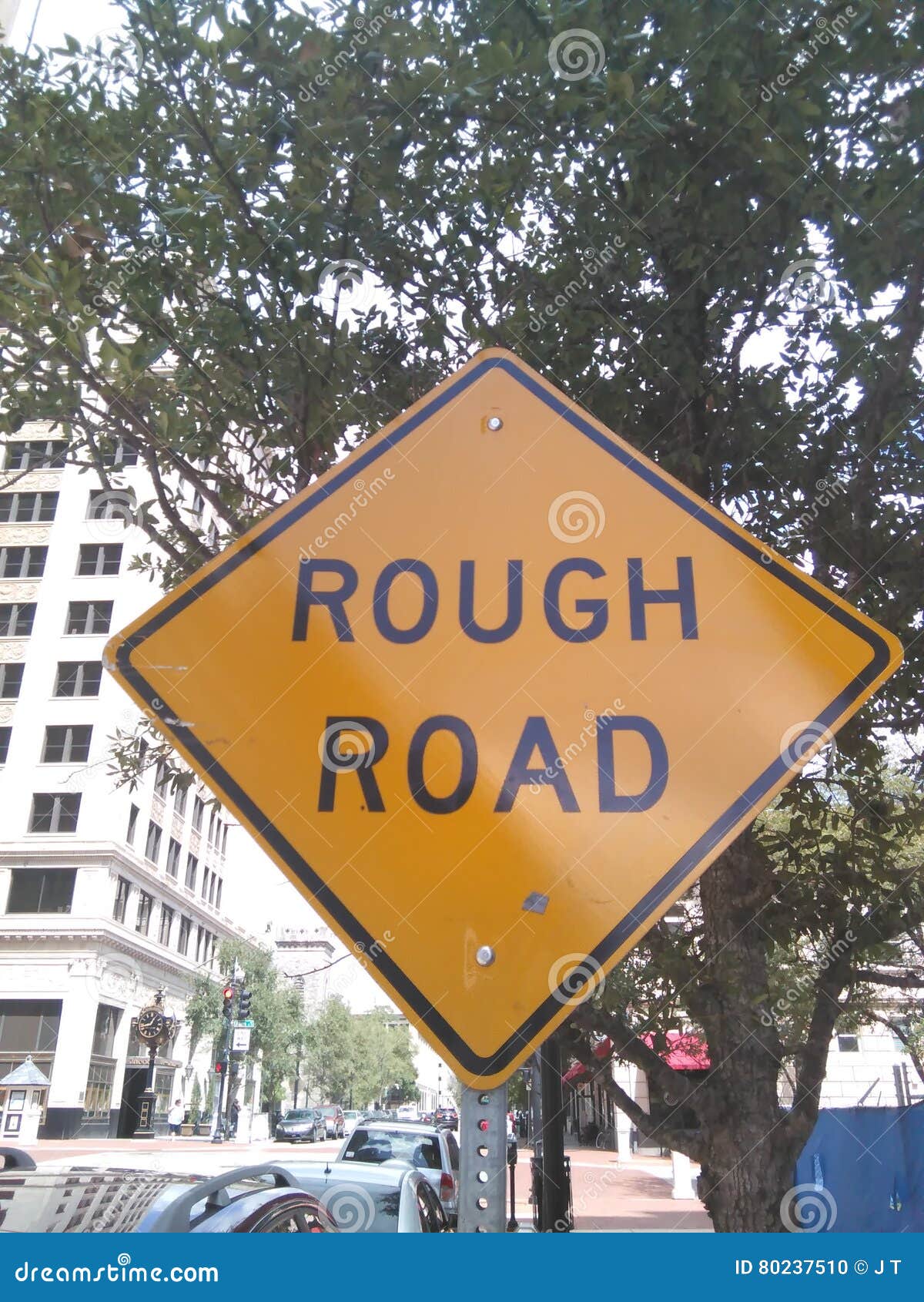 Rough road sign stock photo. Image of road, sign, rough - 80237510