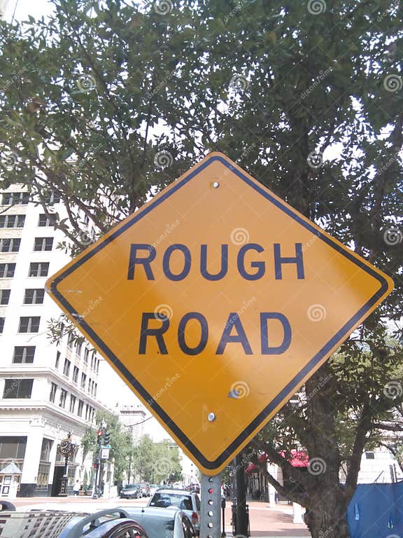 Rough road sign stock photo. Image of road, sign, rough - 80237510