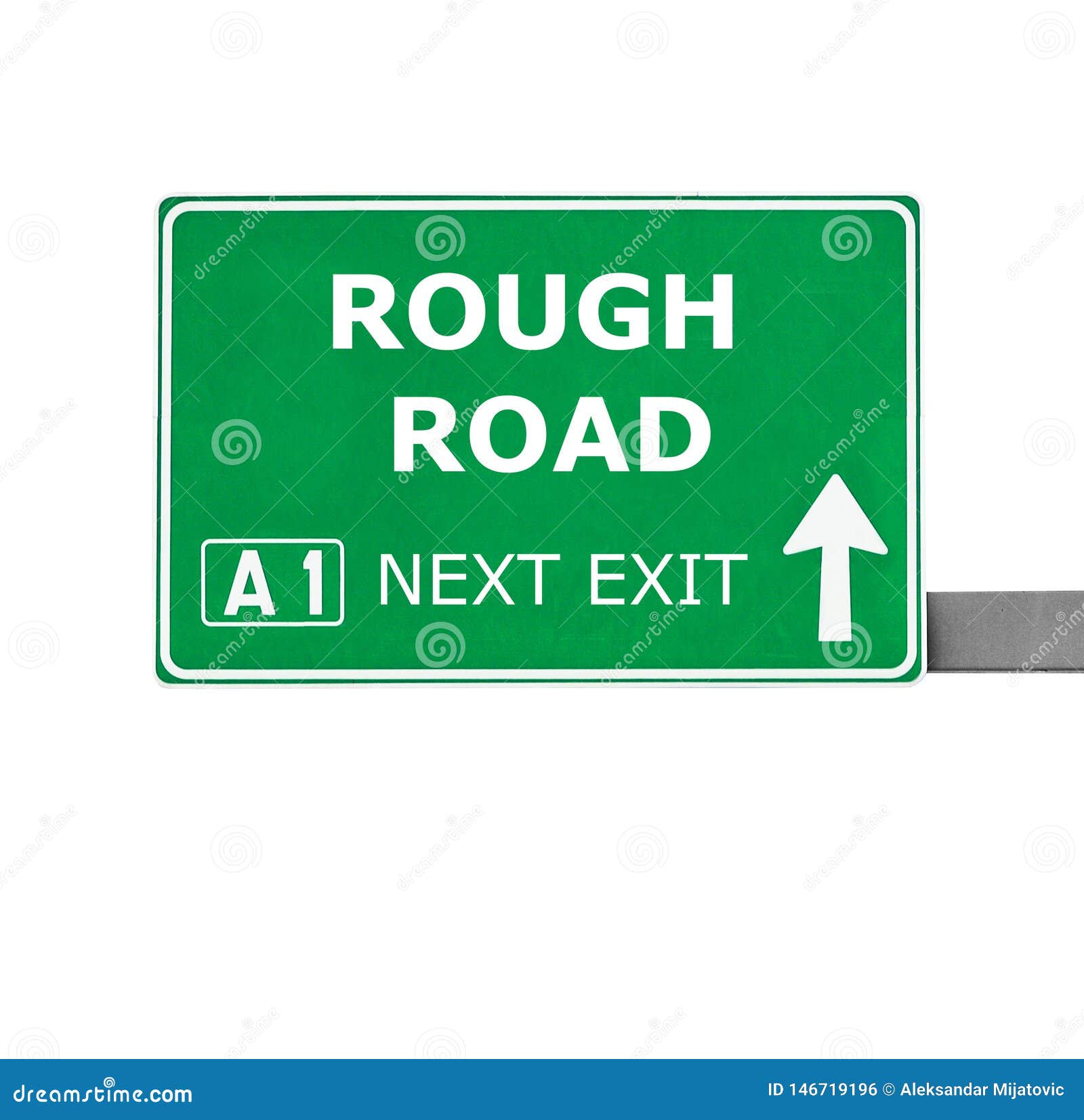 ROUGH ROAD Road Sign Isolated on White Stock Photo - Image of concept ...