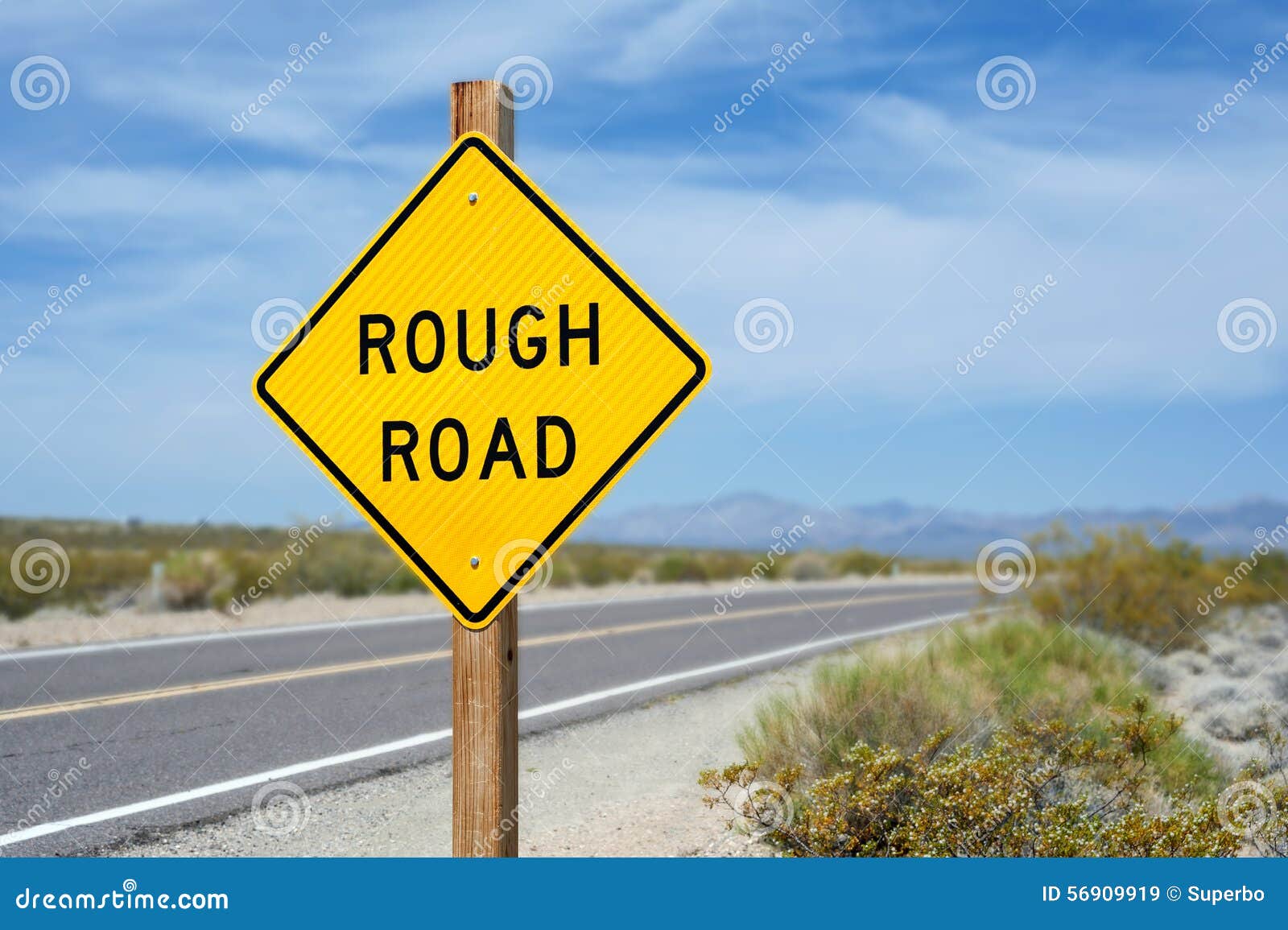 Rough Road Sign stock image. Image of symbol, beware - 56909919
