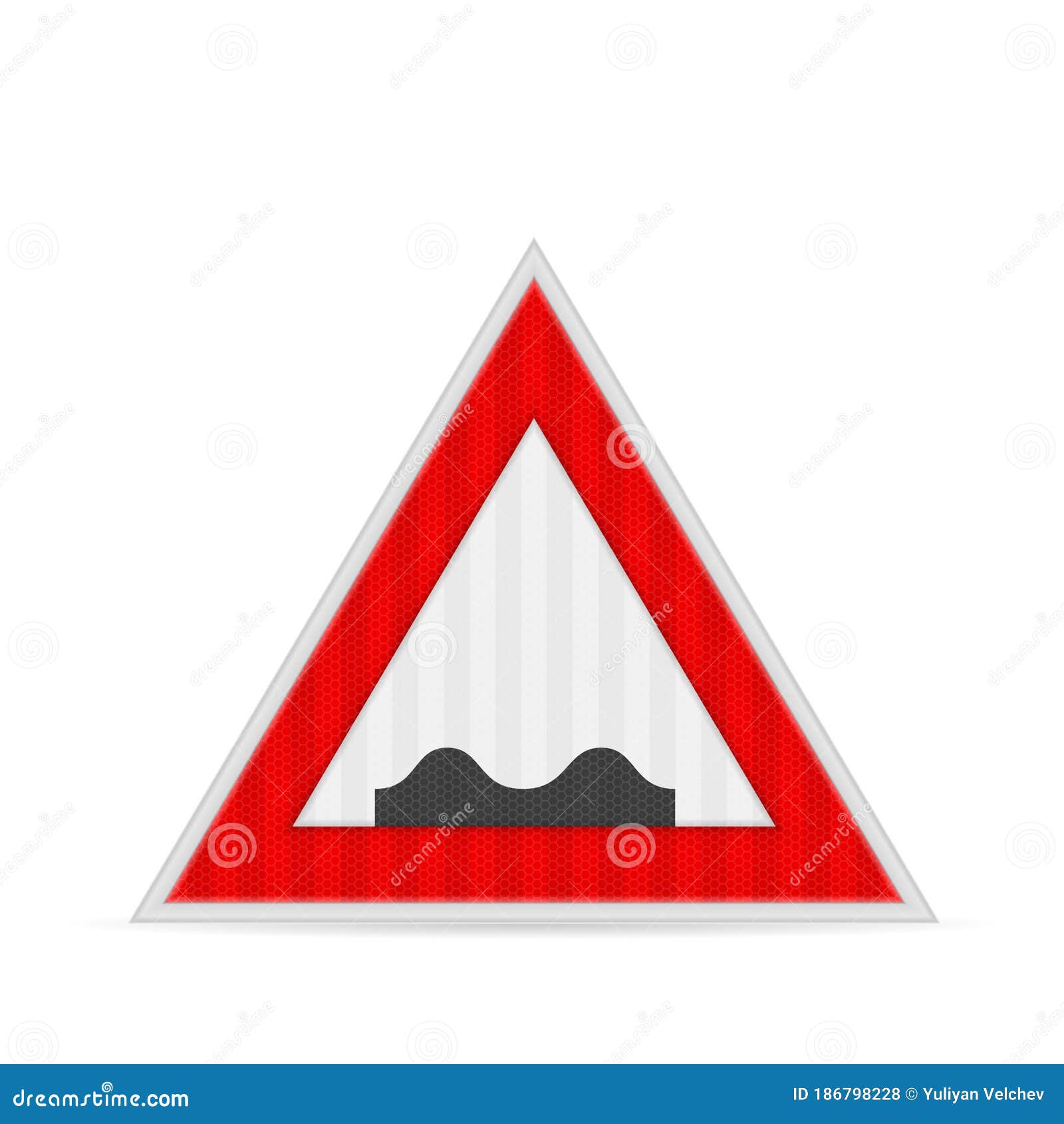 Rough road road sign stock vector. Illustration of regulation - 186798228