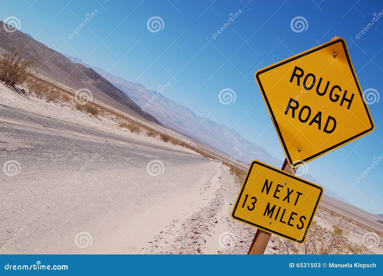 Rough Road Warning stock image. Image of rough, banner - 6531503