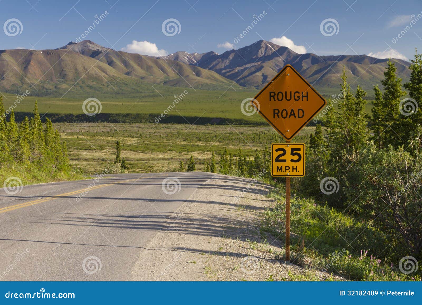 Rough road stock image. Image of scenic, view, sign, warning - 32182409