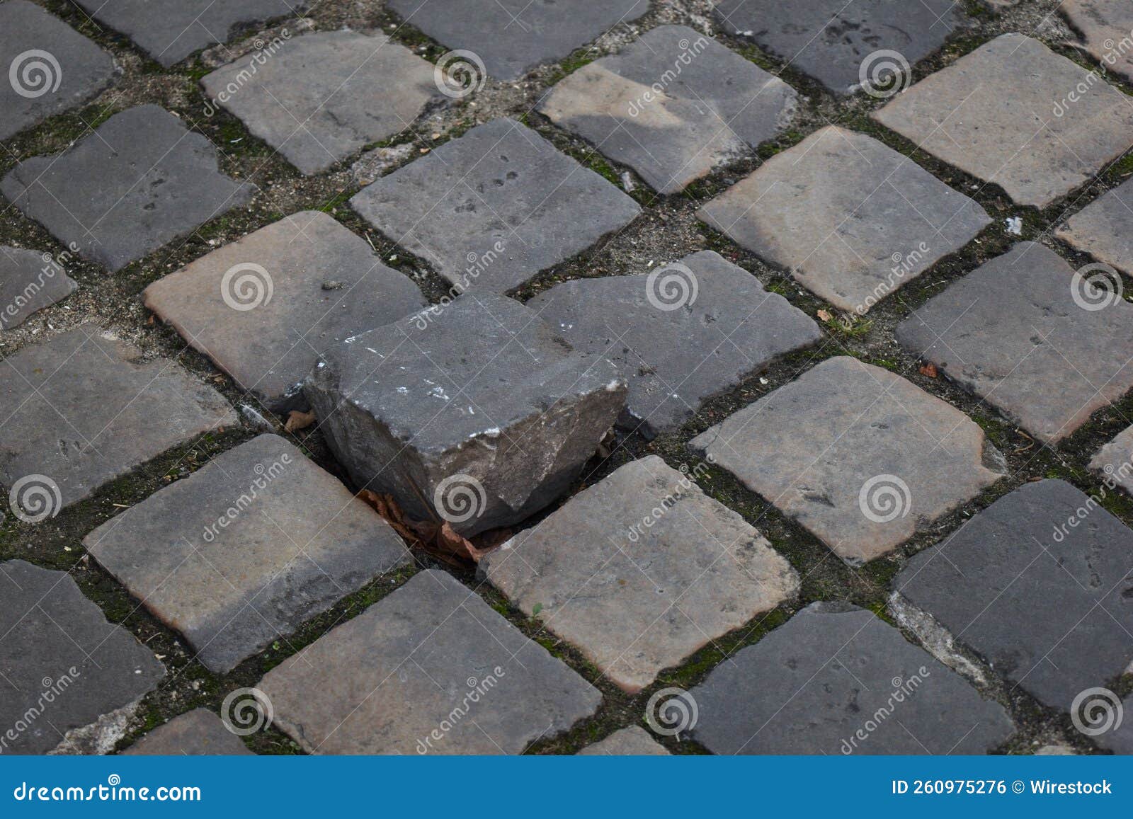 Rough Rock Ground with One Rock Getting Out of the Pattern Stock Photo ...