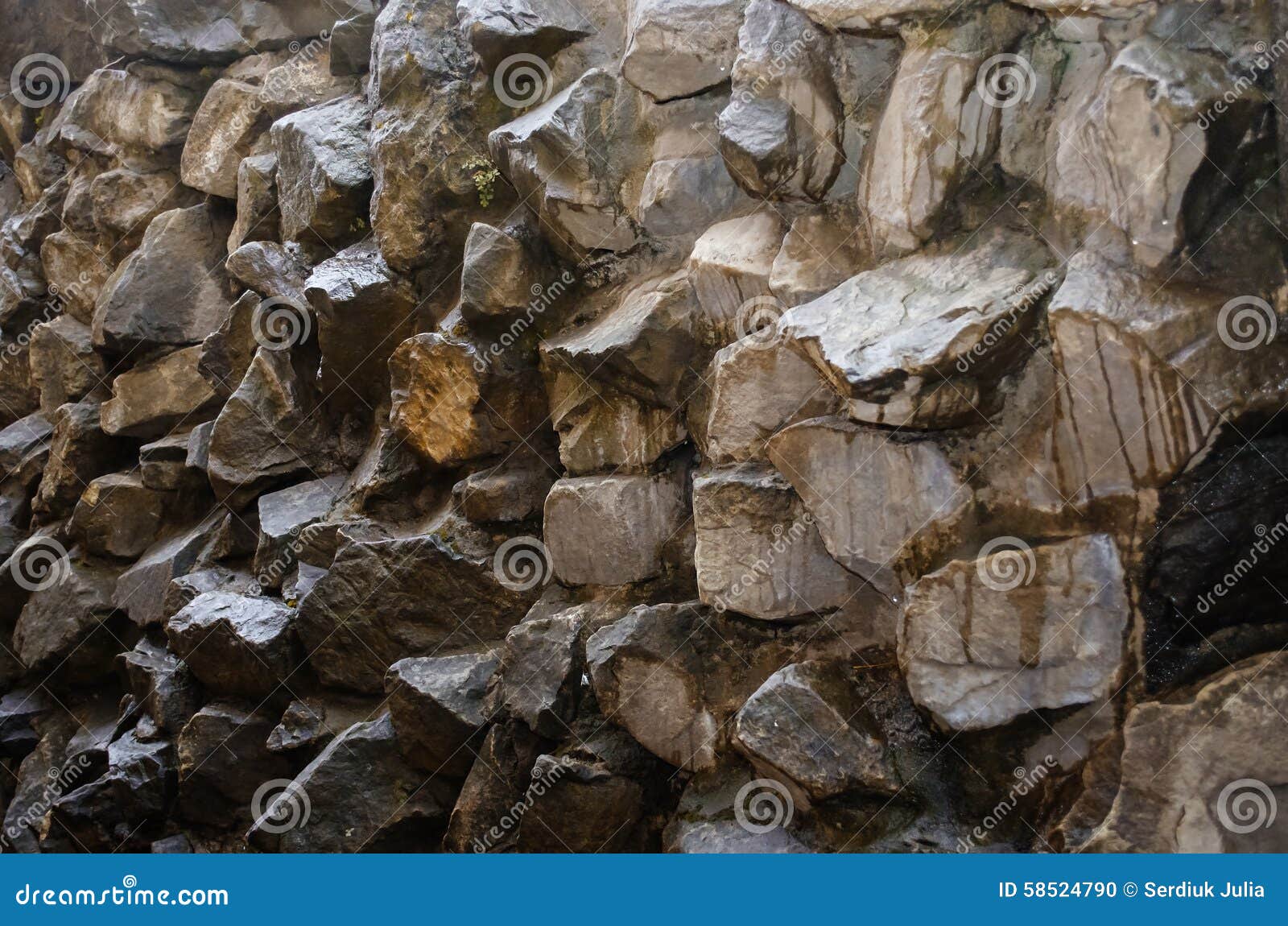Rough rocks wall stock photo. Image of creates, sightseeing - 58524790