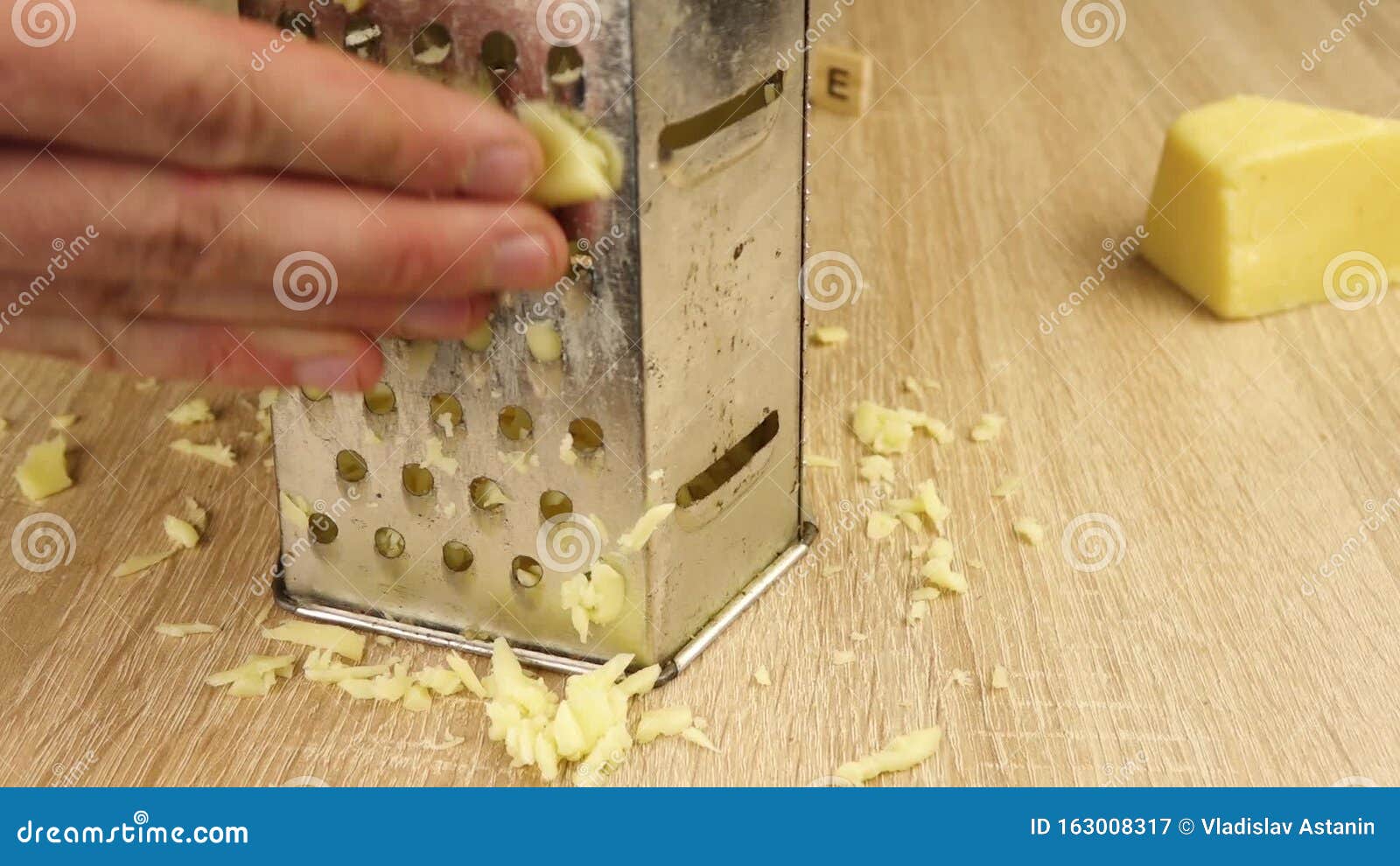 Rough Rubbing Cheese on a Grater Stock Video - Video of dairy, cooking ...
