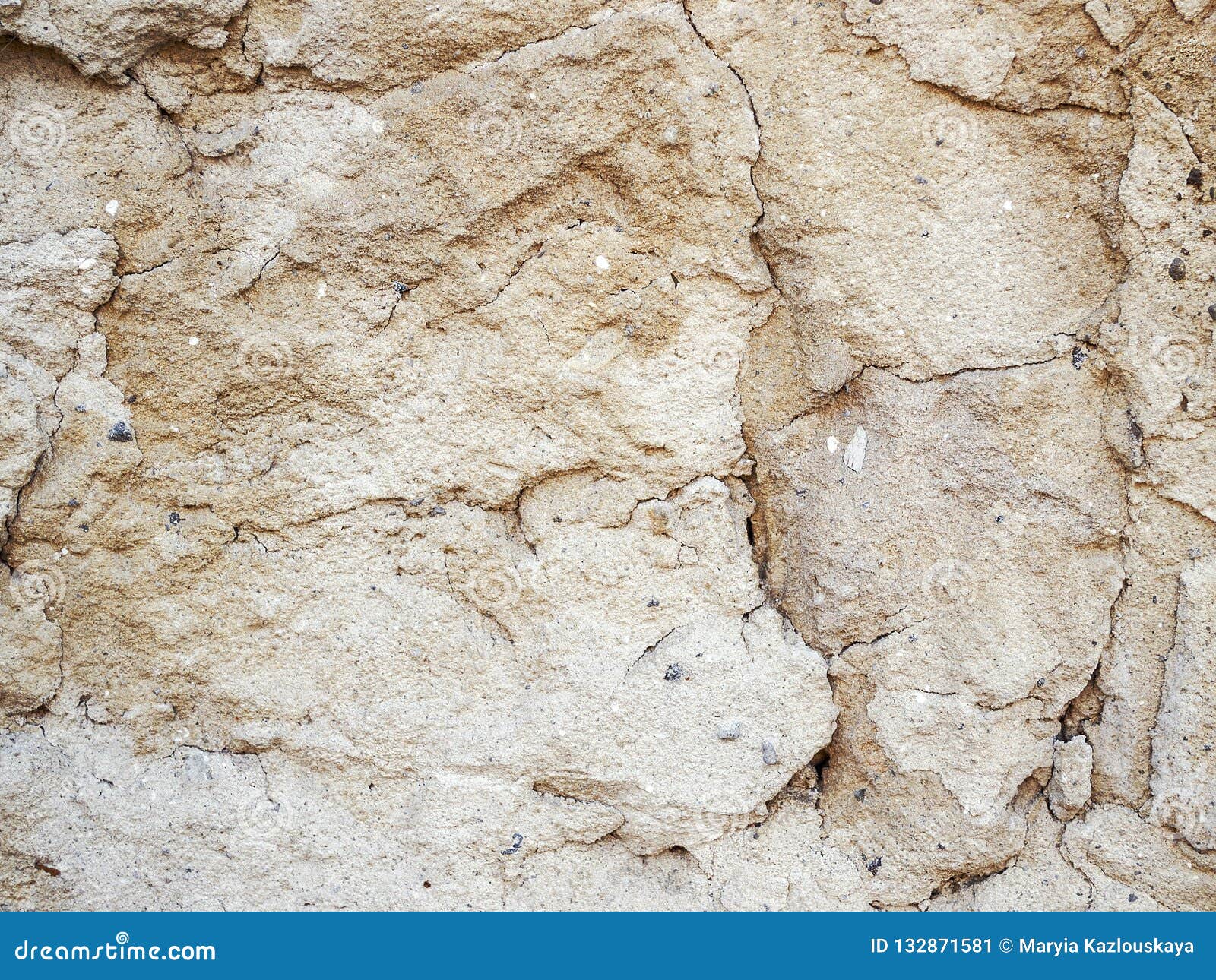 Rough Sand Surface with Deep Cracks and Small Stones, Abstract Texture ...