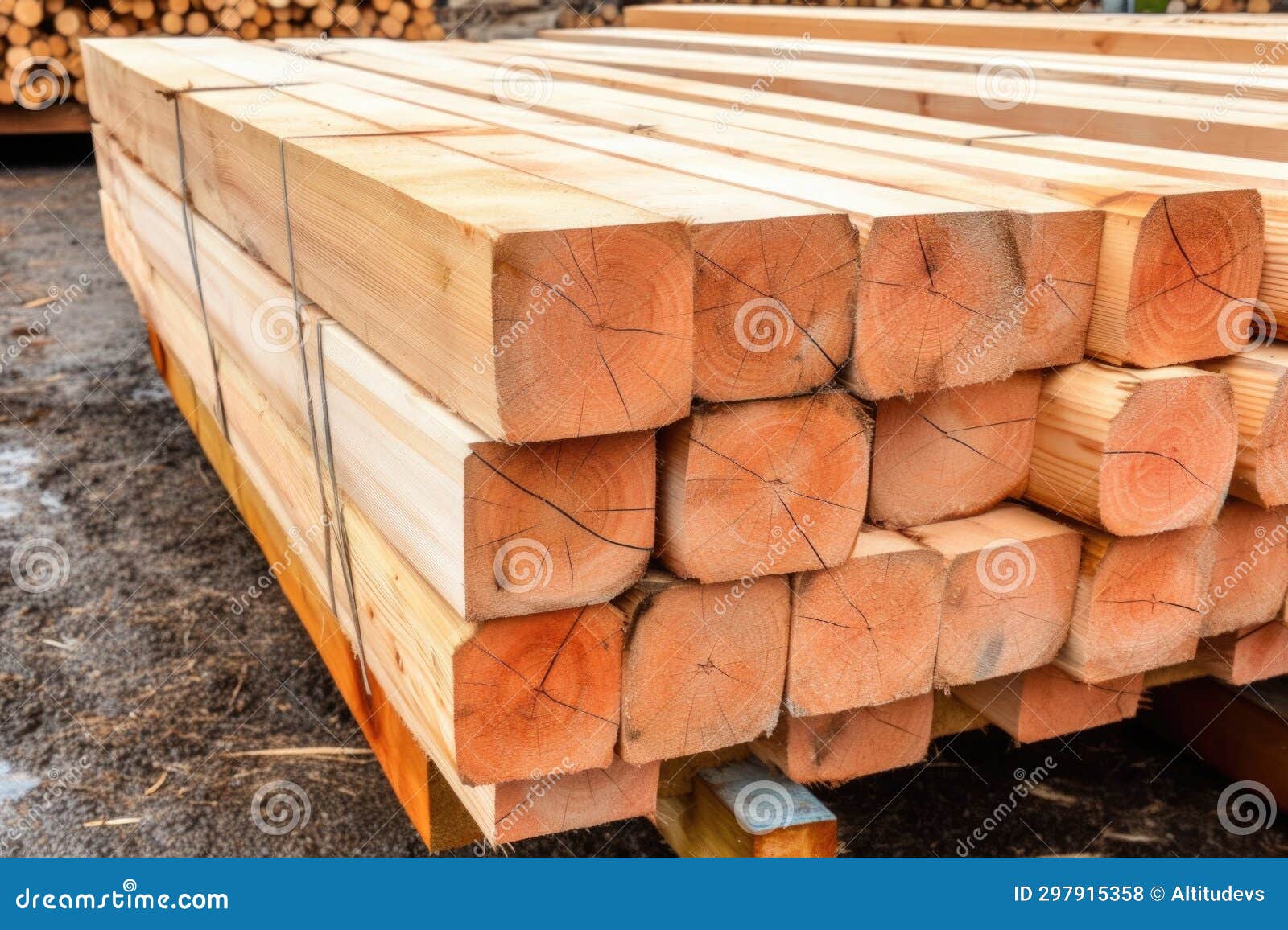 Rough sawn cedar lumber stock photo. Image of hardwood - 297915358