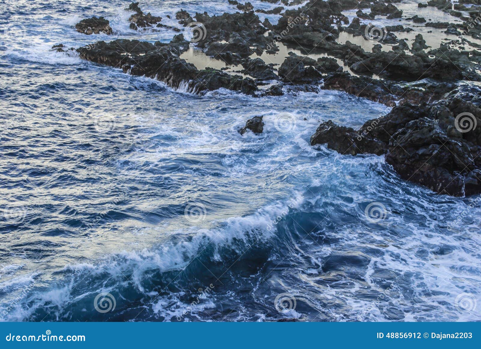 Rough sea stock photo. Image of bright, mediterranean - 48856912
