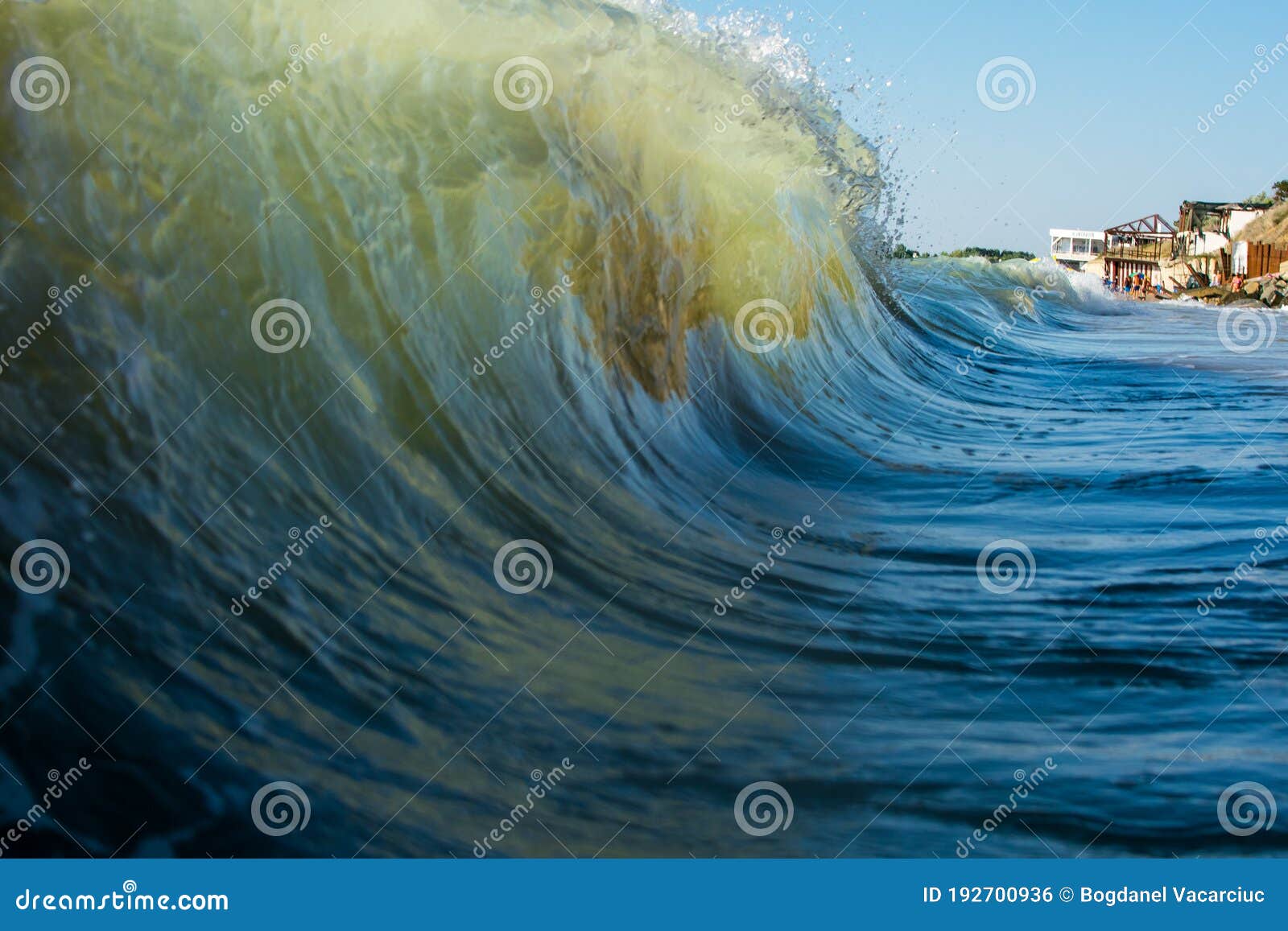 The rough sea. Big waves stock photo. Image of scenery - 192700936