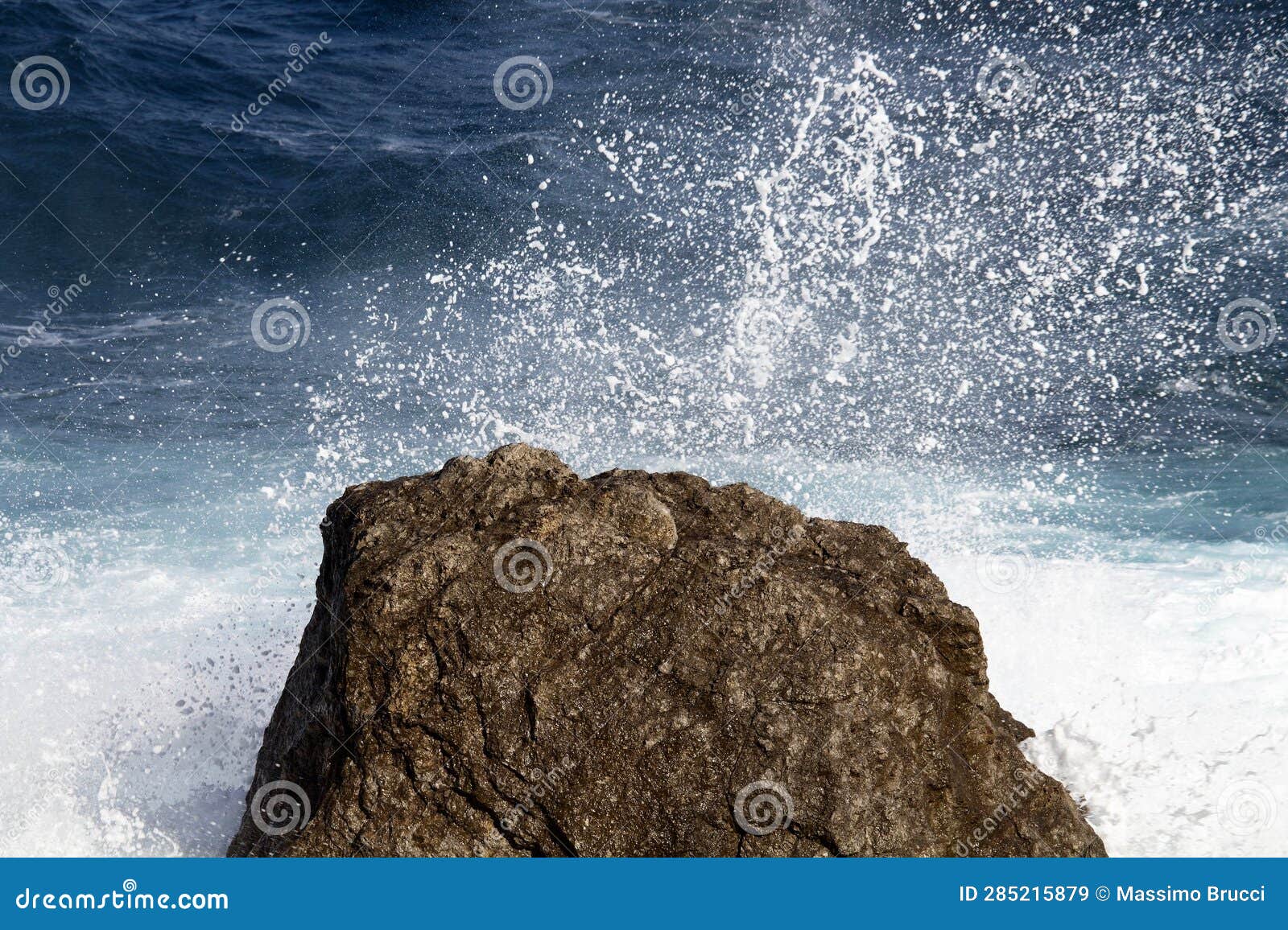 Rough Sea Hitting the Rocks in Sicily Stock Image - Image of geology ...