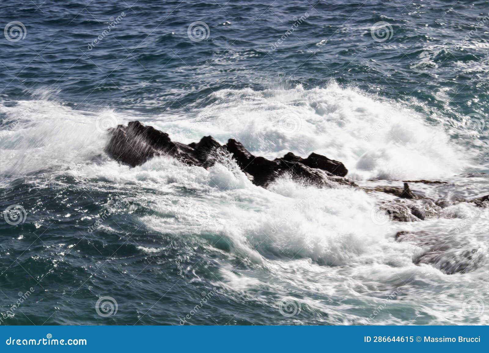 Rough Sea Slamming Against the Rocks Stock Image - Image of river ...