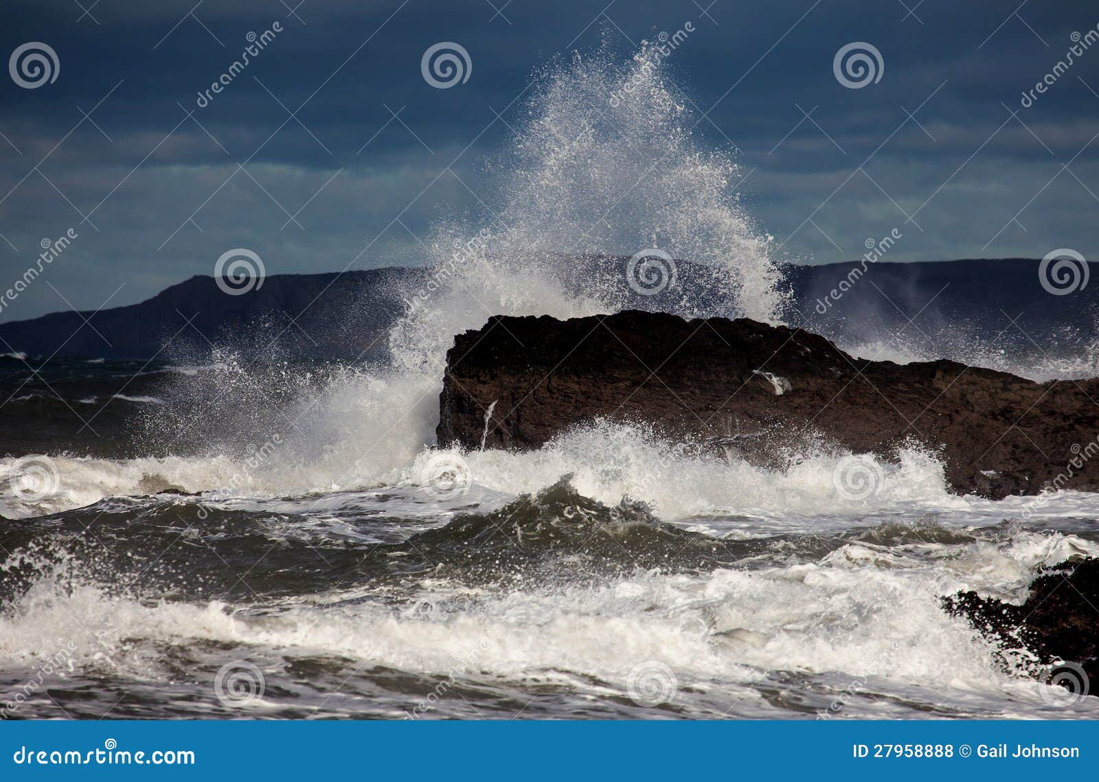 Rough Seas stock photo. Image of stormy, breakwater, anglesey - 27958888