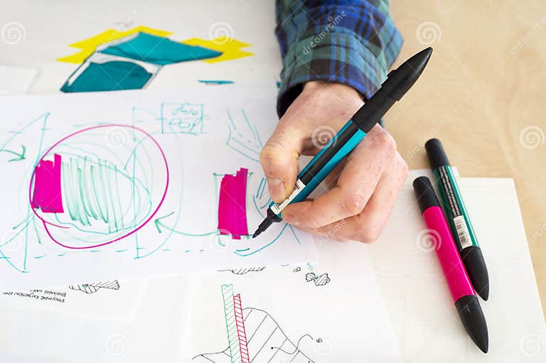 Rough Sketch stock image. Image of desk, craftsmanship - 36509703