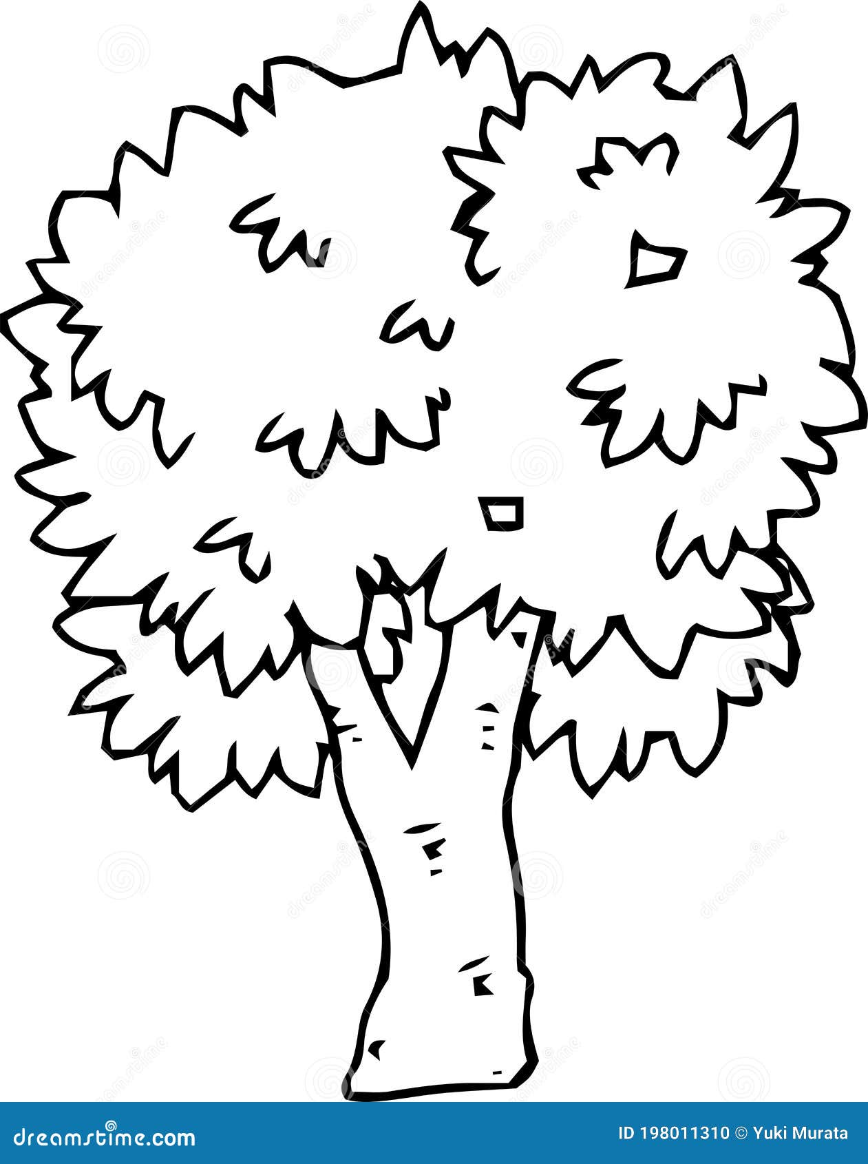 Rough sketch of tree stock vector. Illustration of nature - 198011310