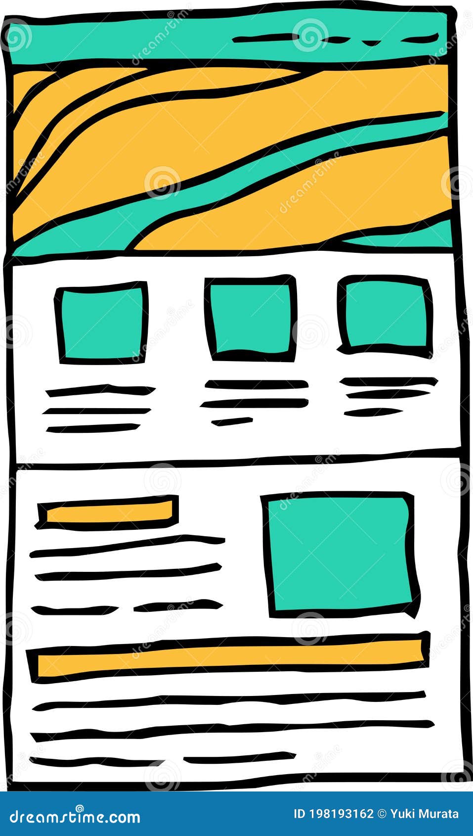 Rough Sketch of Website Mockup Set Stock Vector - Illustration of rough ...