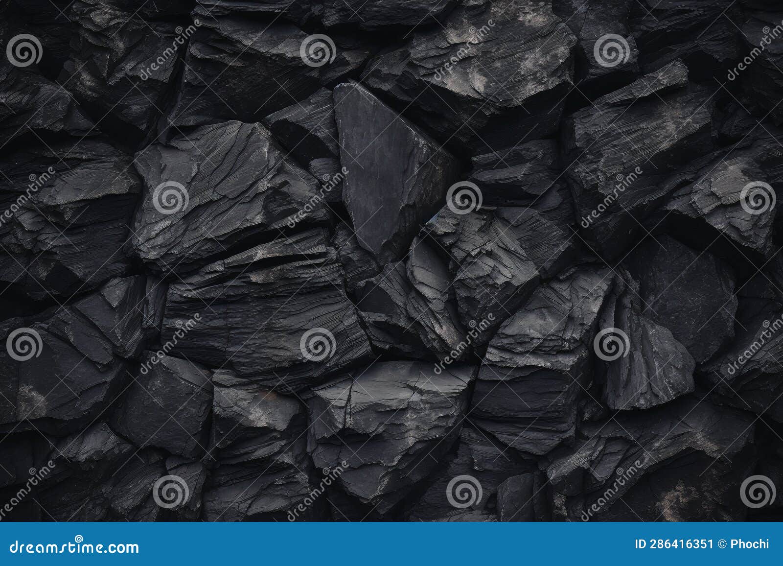 Rough and Smooth Black Rocks Create Abstract Landscape Stock ...