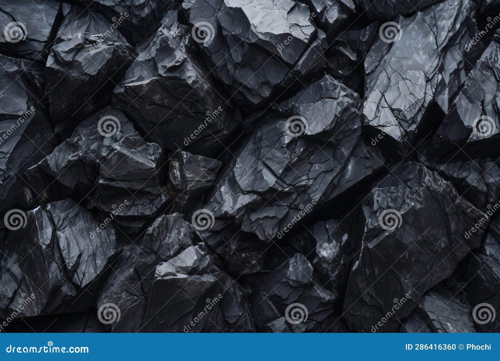 Rough and Smooth Black Rocks Create Abstract Landscape Stock ...