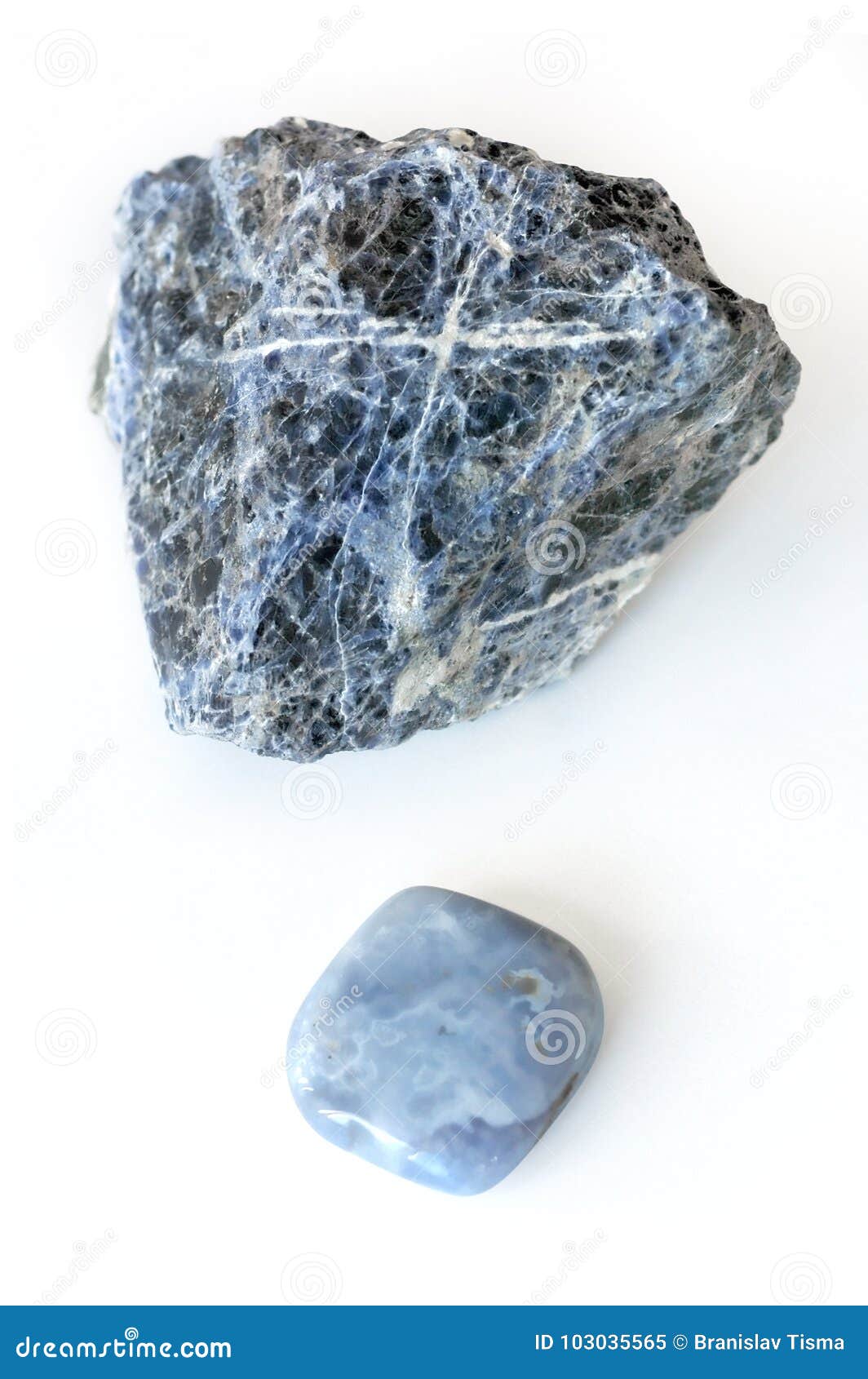 Rough and Smooth Crystal on White Background Stock Image - Image of ...