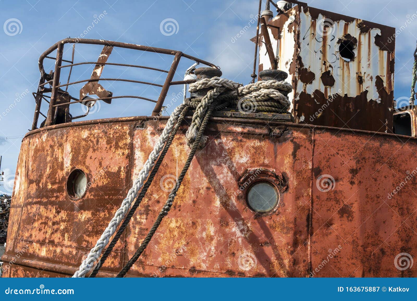 Old rusty ship stock image. Image of retro, dirty, sheet - 163675887