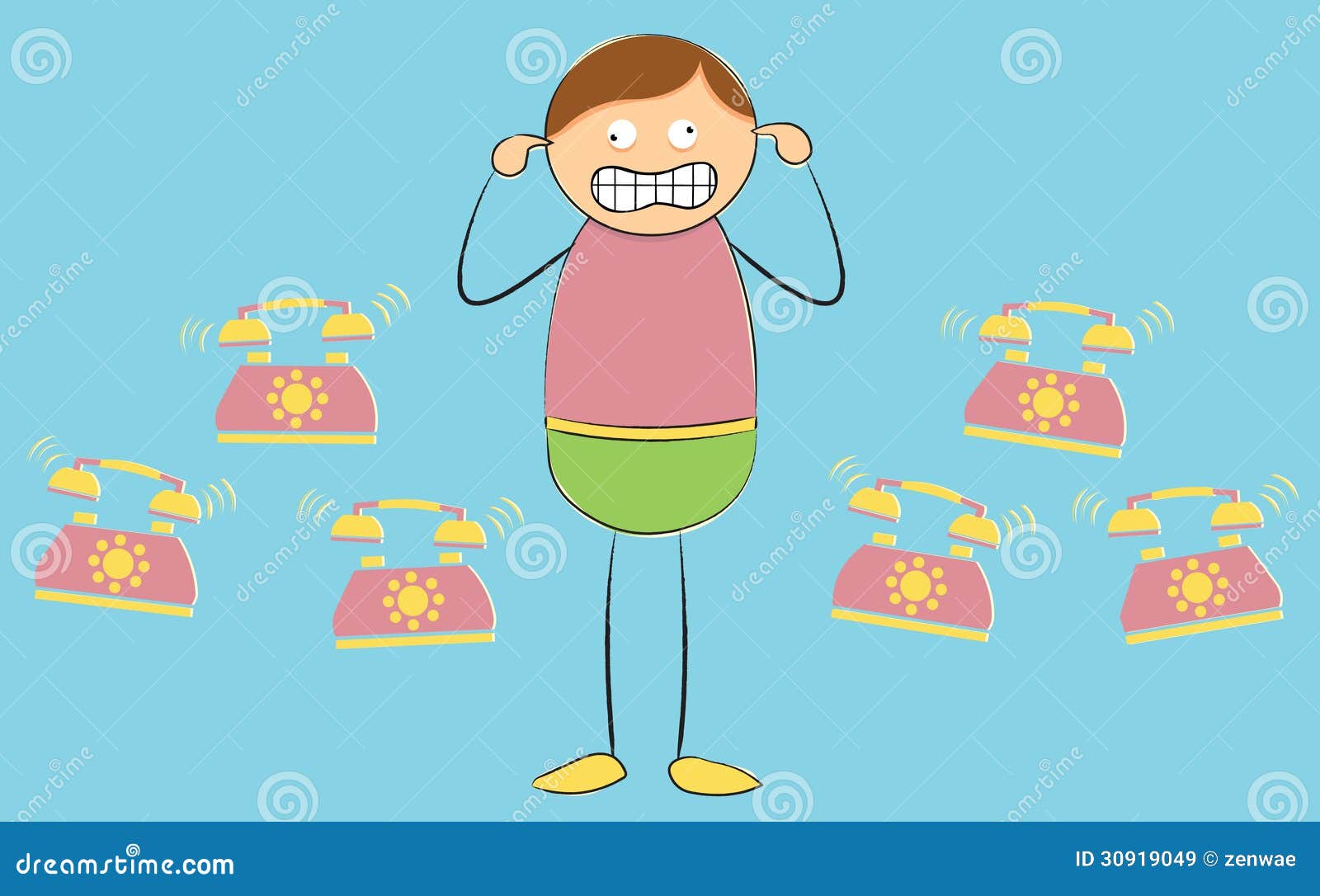 Rough Stick Figure - Disturbing Calls Cartoon Vector | CartoonDealer ...