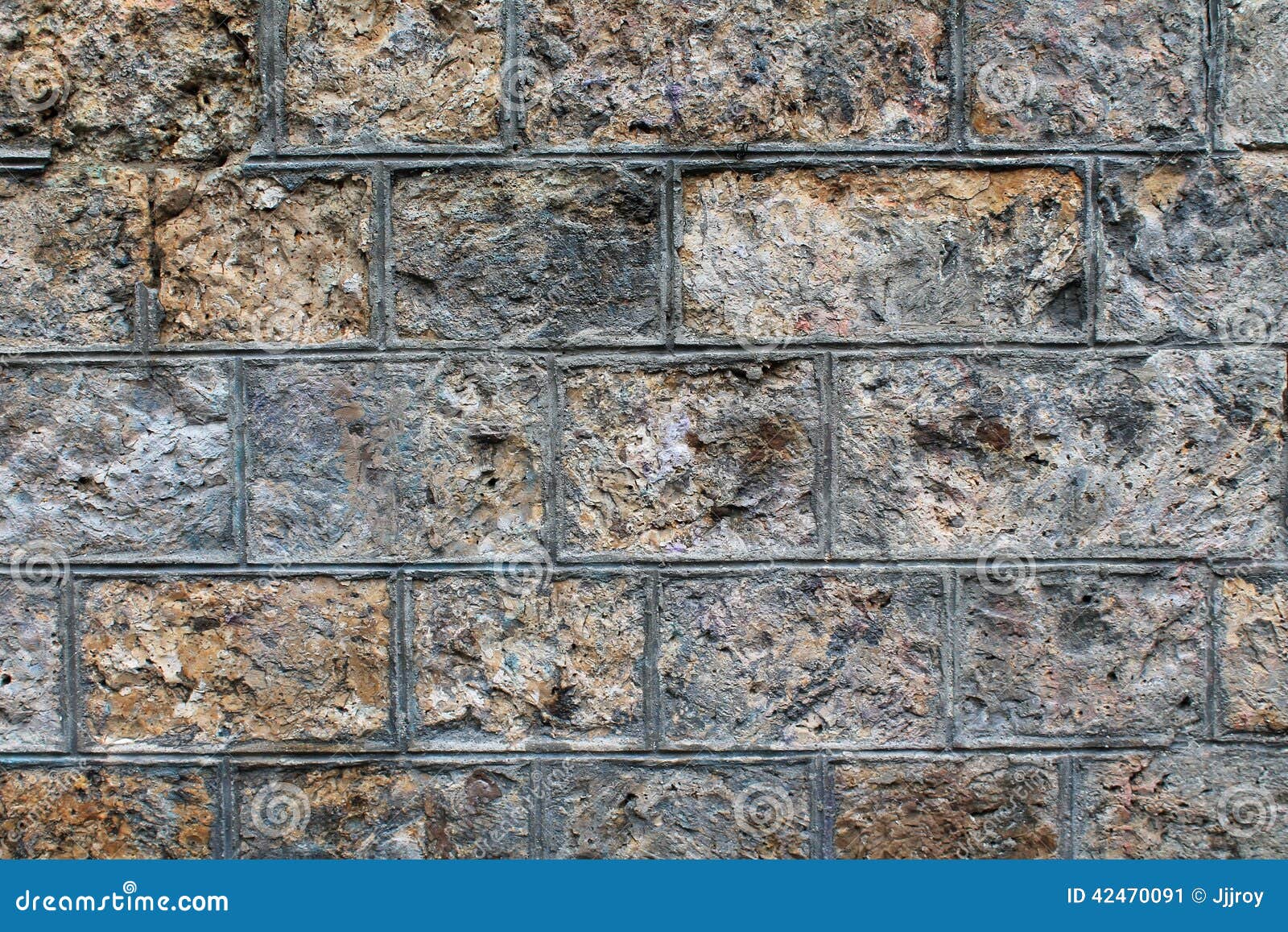 Rough Stone Block Wall Background Stock Image - Image of pattern ...