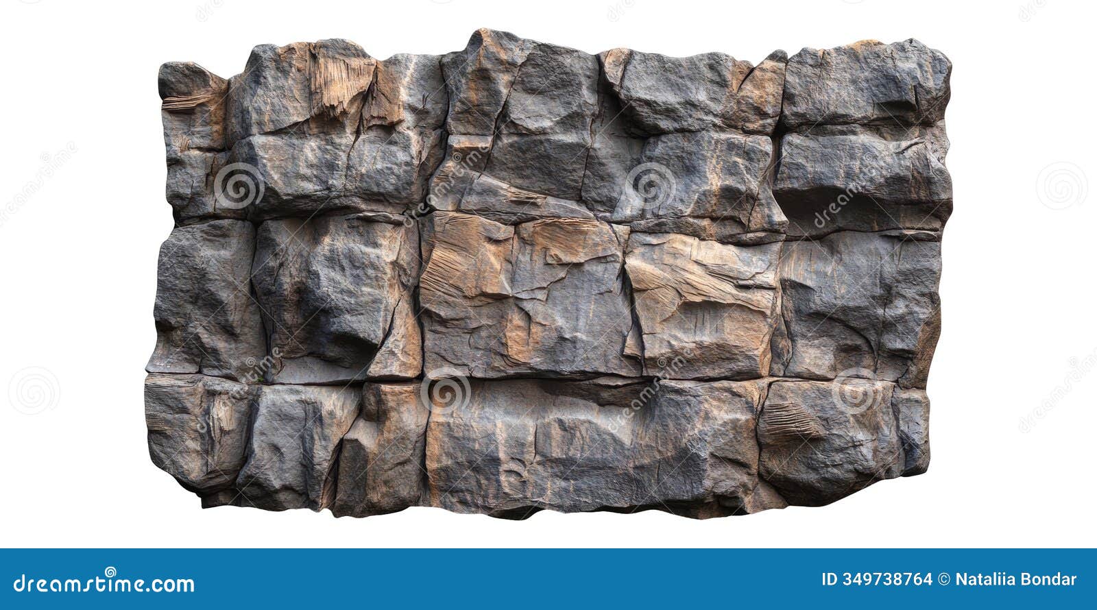 Rough Stone Brick Wall Texture Isolated on Transparent Background Stock ...