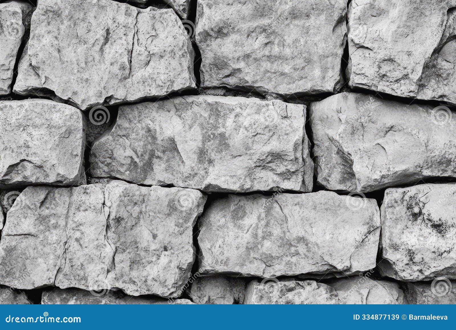 Rough Stone Wall. Rugged Texture of the Stacked Blocks Stock Image ...