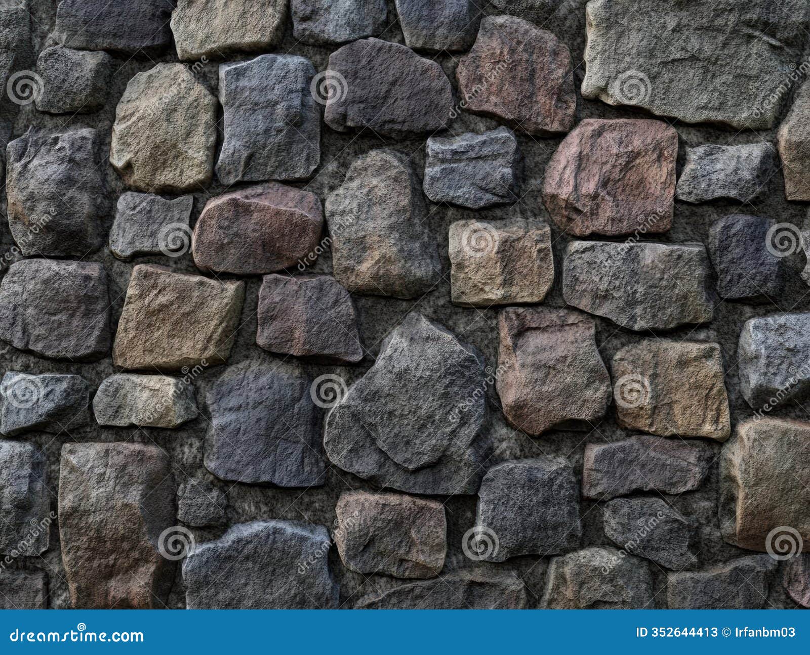 Rough Stone Wall Texture - Seamless Background Pattern Stock Image - Image of stone, castle ...