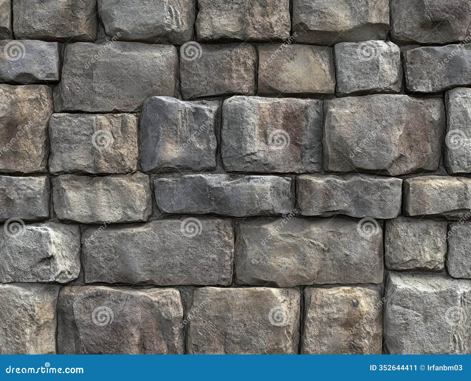Rough Stone Wall Texture Seamless Pattern Stock Image - Image of gray ...