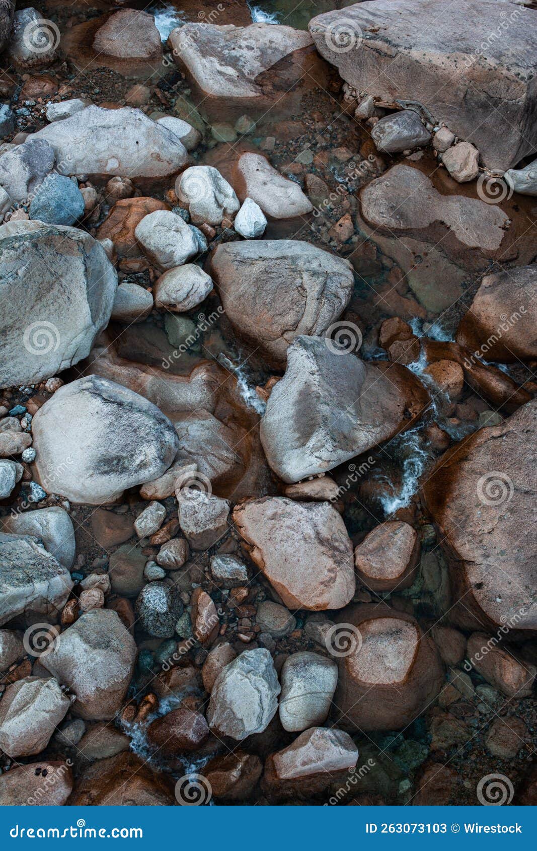 Stones Scattered on the Shore Stock Image - Image of vertical, geology ...