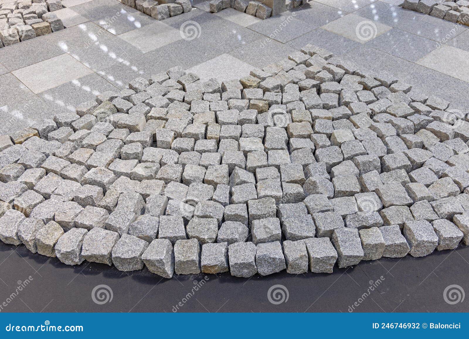 Cobblestones Material Construction Stock Photo - Image of construction ...