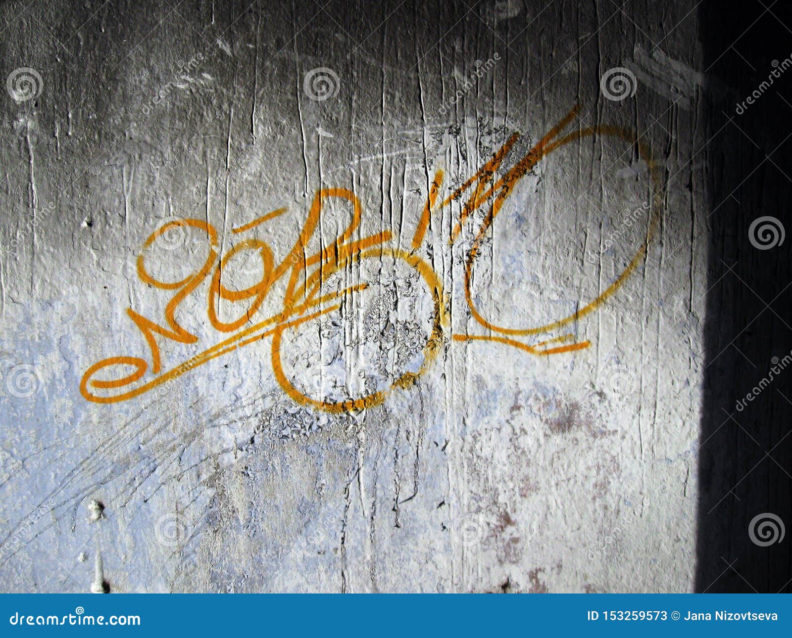 Rough Surface of White Wall with Graffiti Texture, Peeling Paint and ...