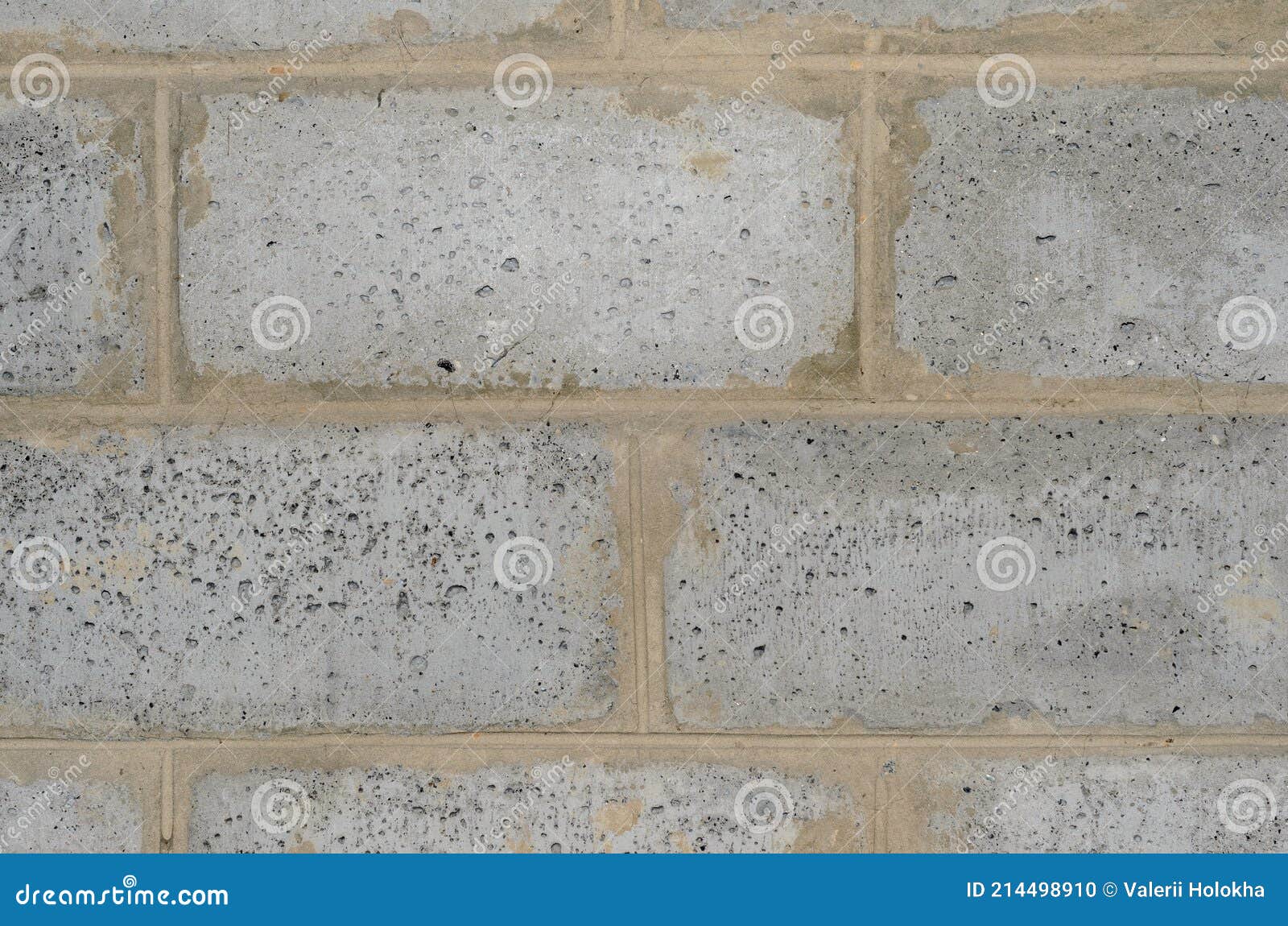Wall of Large Gray Brick Blocks with Cement Joints Stock Photo - Image ...