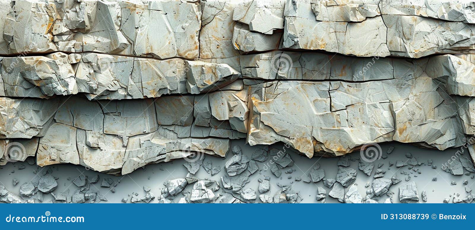 Rough Texture of a Limestone Cliff Stock Image - Image of deposit ...