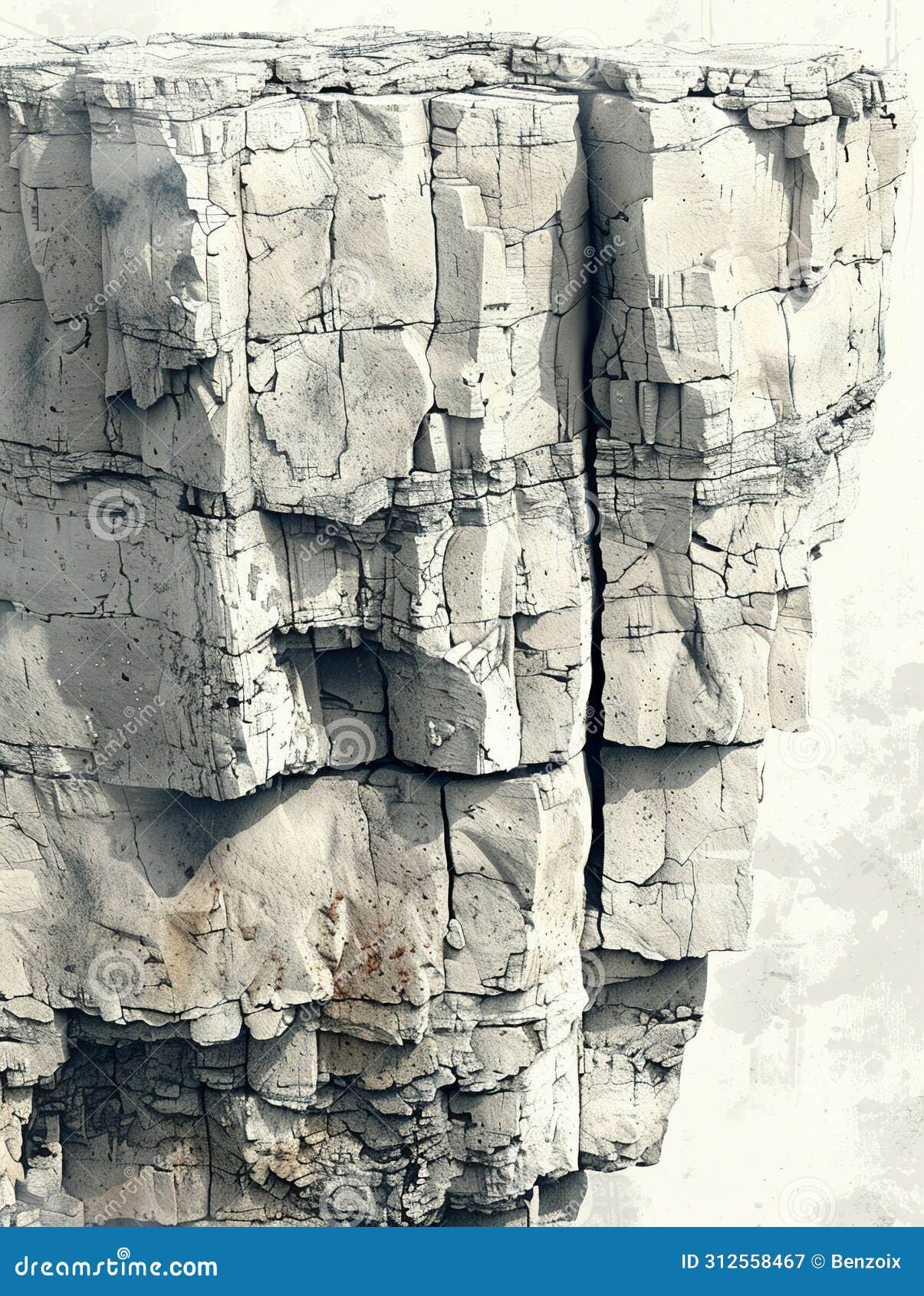 Rough Texture of a Limestone Cliff Stock Image - Image of rock ...