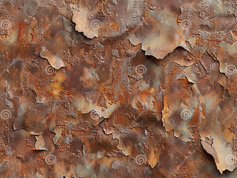Rough Texture on Metal Surface with Visible Rust Streaks Stock ...