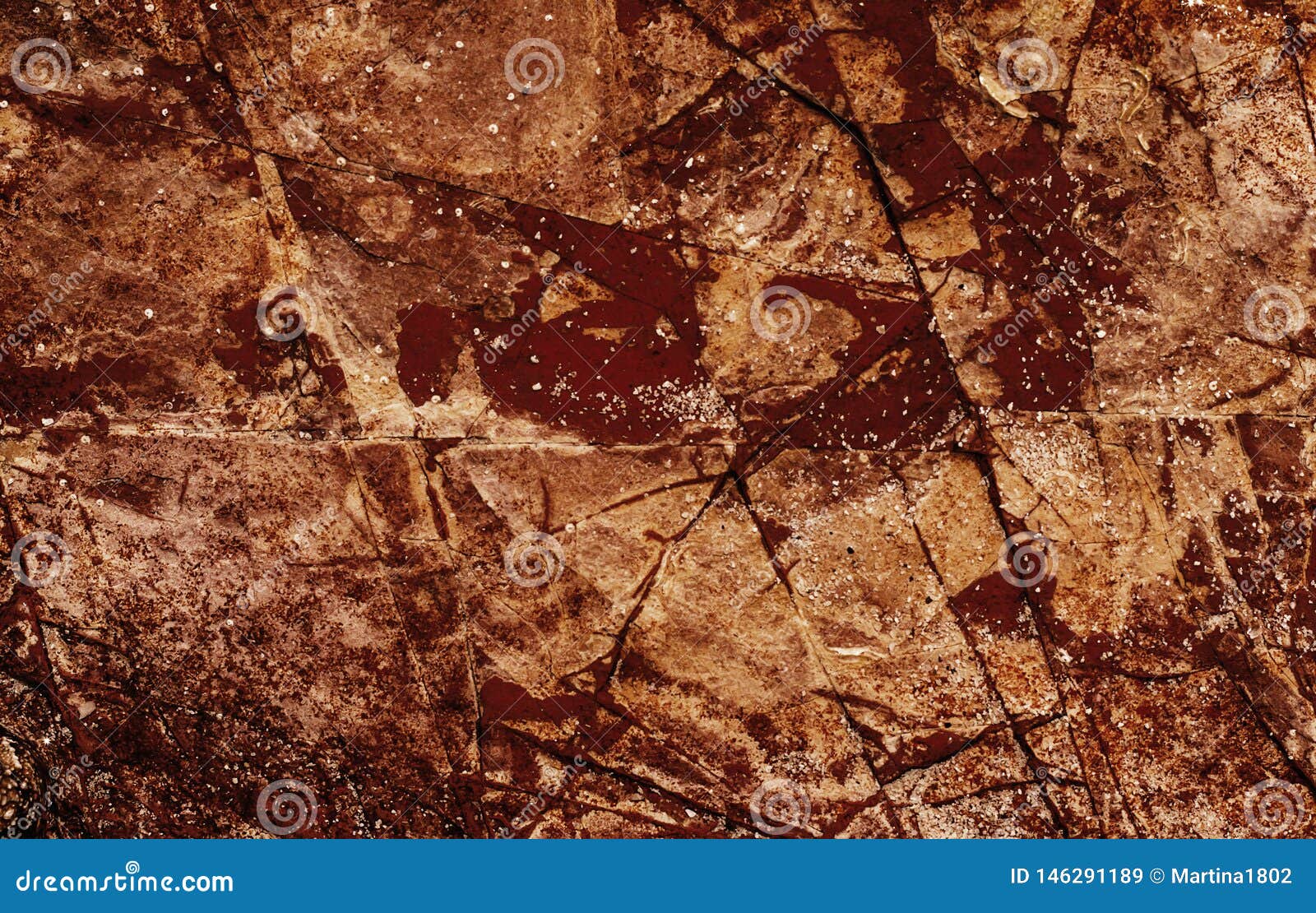 Rough Texture of Red Stone with Cracks and Kinks Close-up Stock Image ...