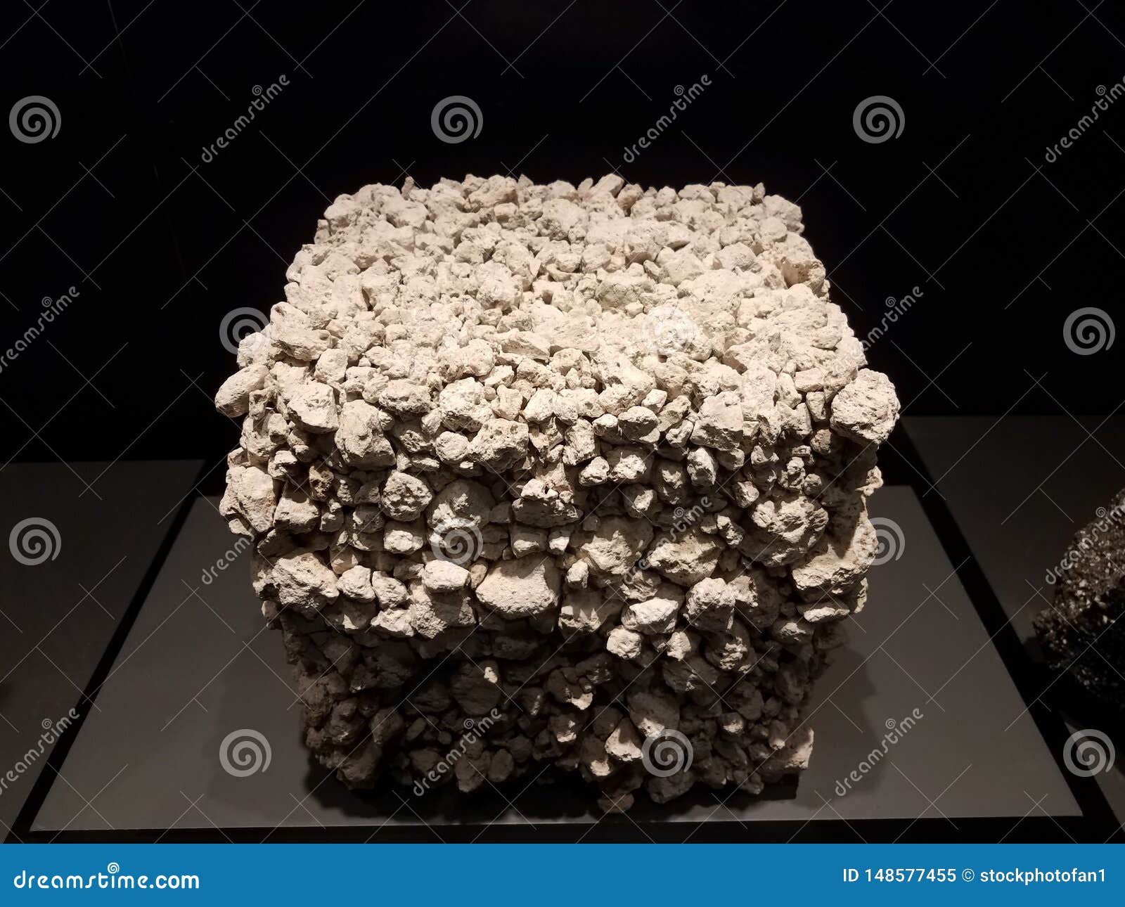 Rough Texture White Rock or Stone Cube Editorial Image - Image of ...