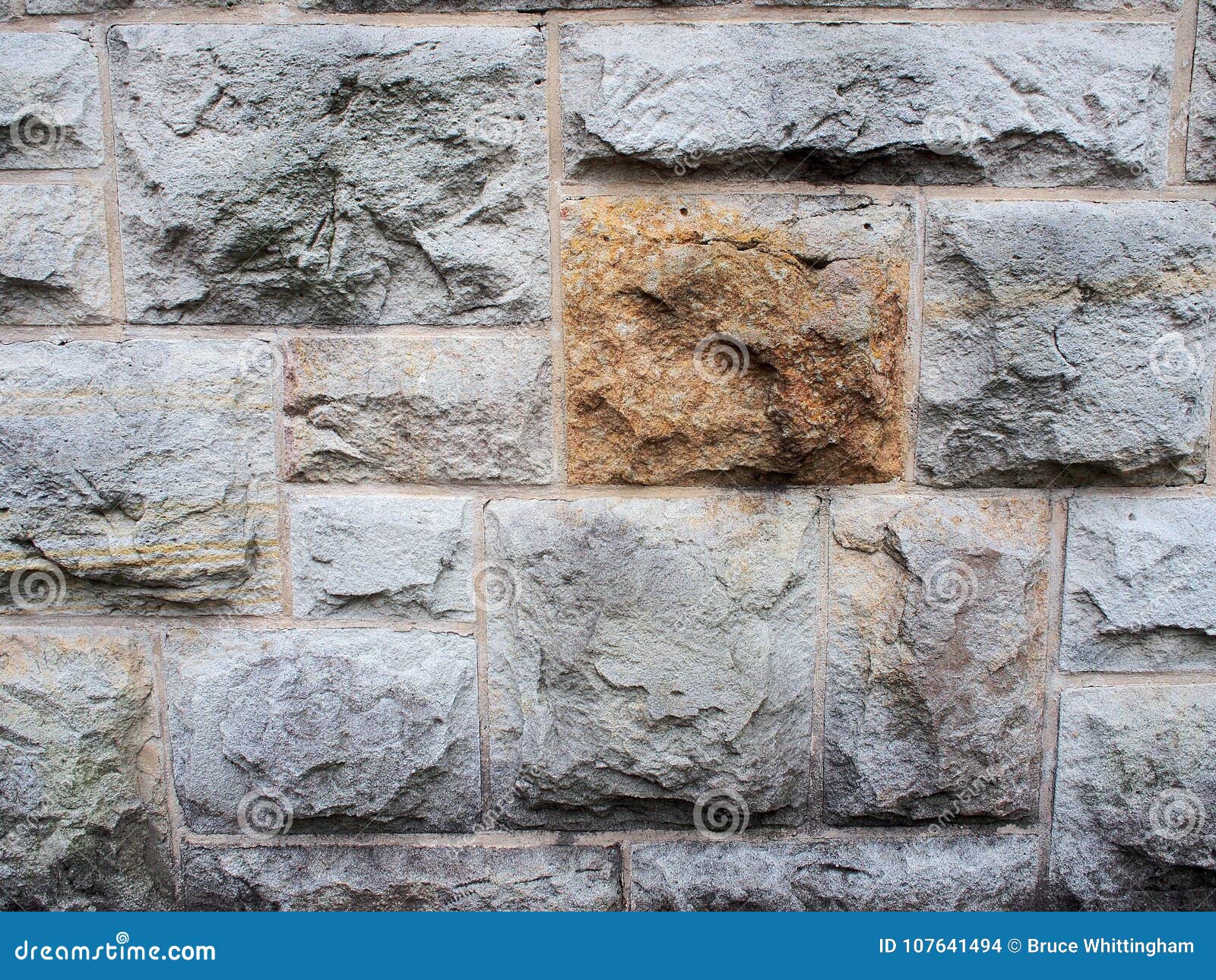 Rough Textured Sandstone Block Wall Stock Photo - Image of blocks, wall ...