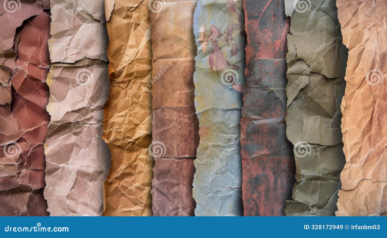 Rough-textured Torn Paper Collage. Dynamic and Textured Art ...