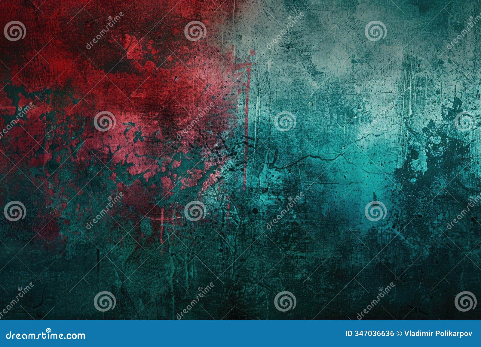 A Rough-textured Wall with a Bright Red and Blue Color Scheme Stock ...