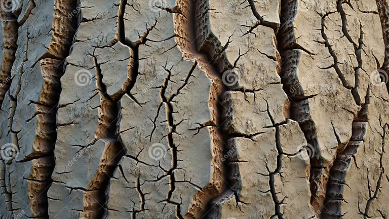 Rough Tree Bark Texture, Deep Furrows, Cracked High Quality Image Stock ...