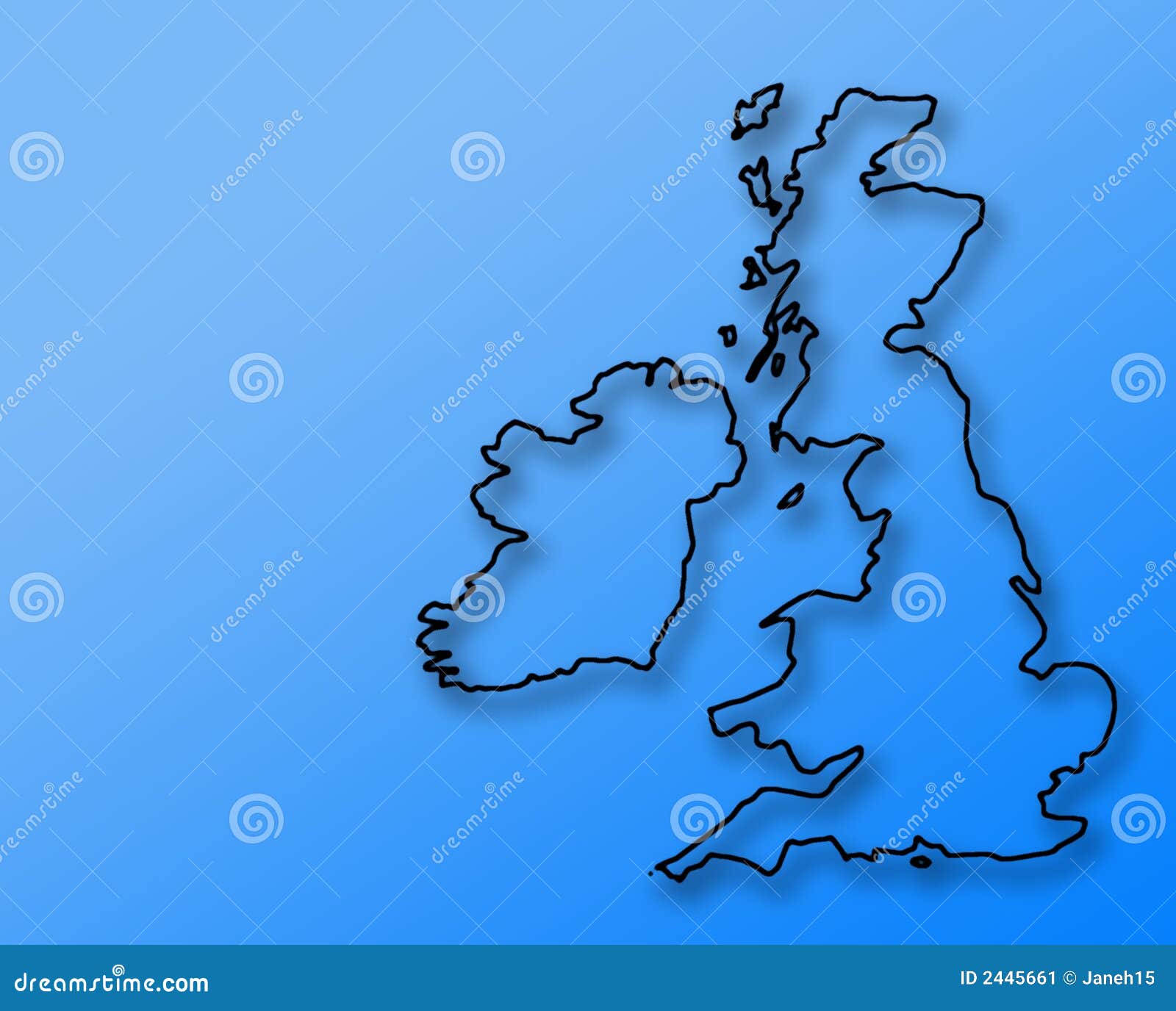 Rough UK sketch on blue stock illustration. Illustration of sketch ...