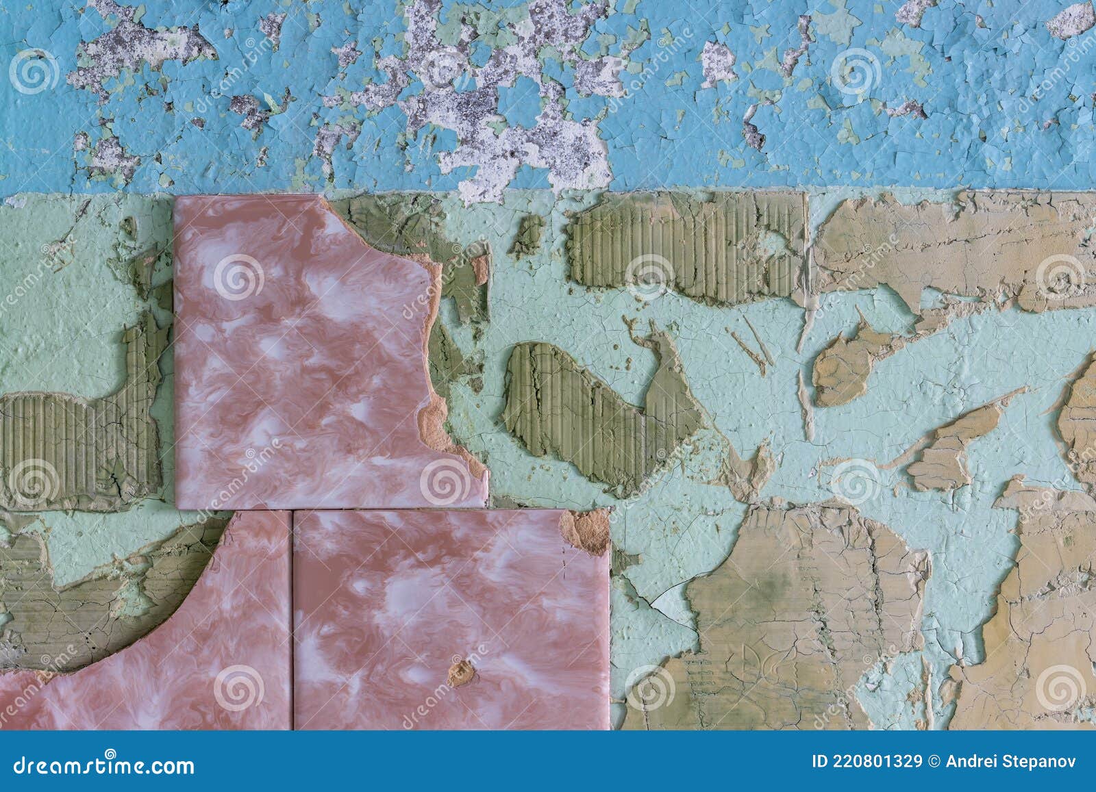 Rough Wall Texture with Old Smashed Tile Stock Image - Image of texture ...