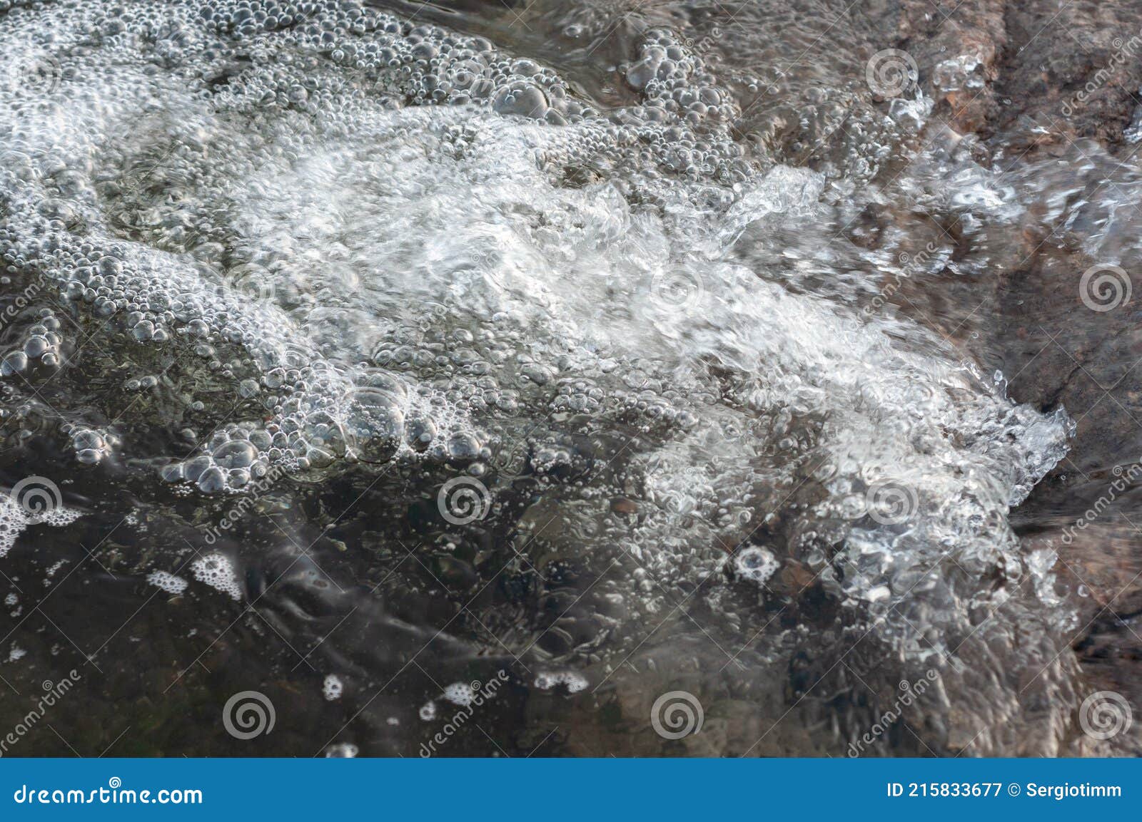 Rough Water Close-up, Currents on River after Heavy Rain, Rough Flow ...