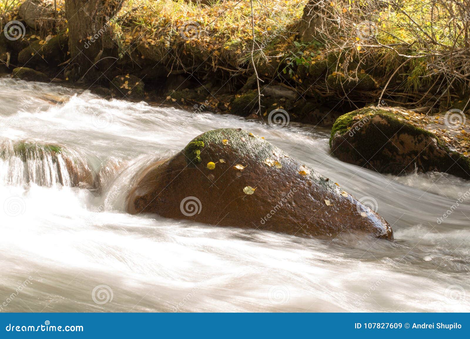 Rough Water in the Mountain River Water As a Background Stock Image ...