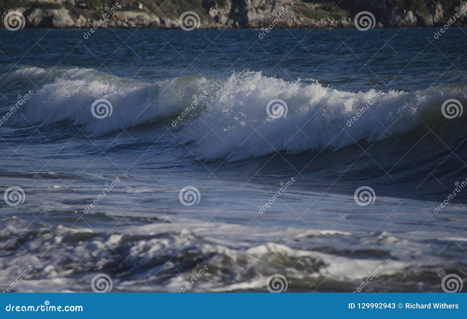 Rough wave stock image. Image of wave, slow, light, rough - 129992943