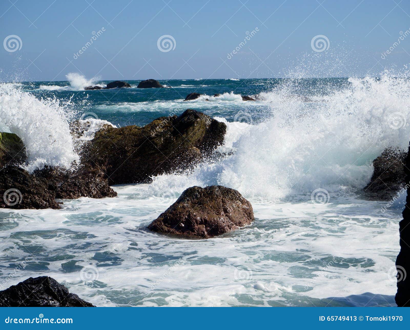 Rough waves stock image. Image of waves, whitecaps, ocean - 65749413